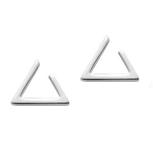 Minimalism Hollow Triangle Earrings Sterling Silver Stud Earrings Everyday Wear