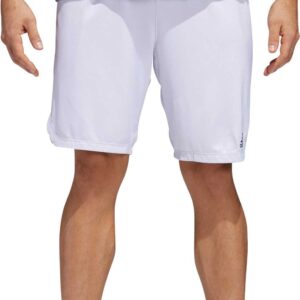 adidas Men's Axis Knit Training Shorts (White/Grey, S)