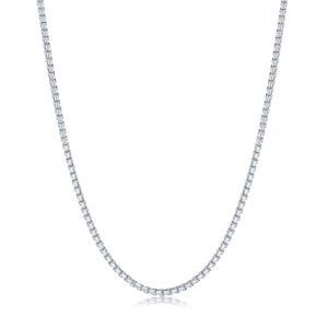 nyc sterling necklace round box chain, sterling silver for men and women, made in italy (18")