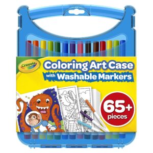 Crayola Super Tips Coloring Art Case with Coloring Pages, Kids Gift, 65+ Pieces, Packaging May Vary