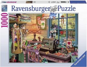 ravensburger the sewing shed - 1000 piece jigsaw puzzle | unique pieces with softclick technology | ideal for adults and kids | fsc certified | perfect for gift giving