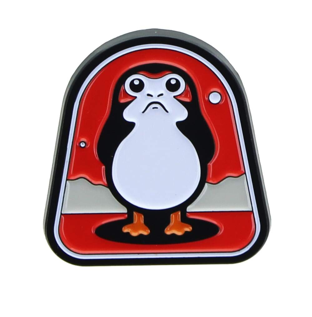 Star Wars: The Last Jedi Porg (Red Background) Enamel Collector Pin