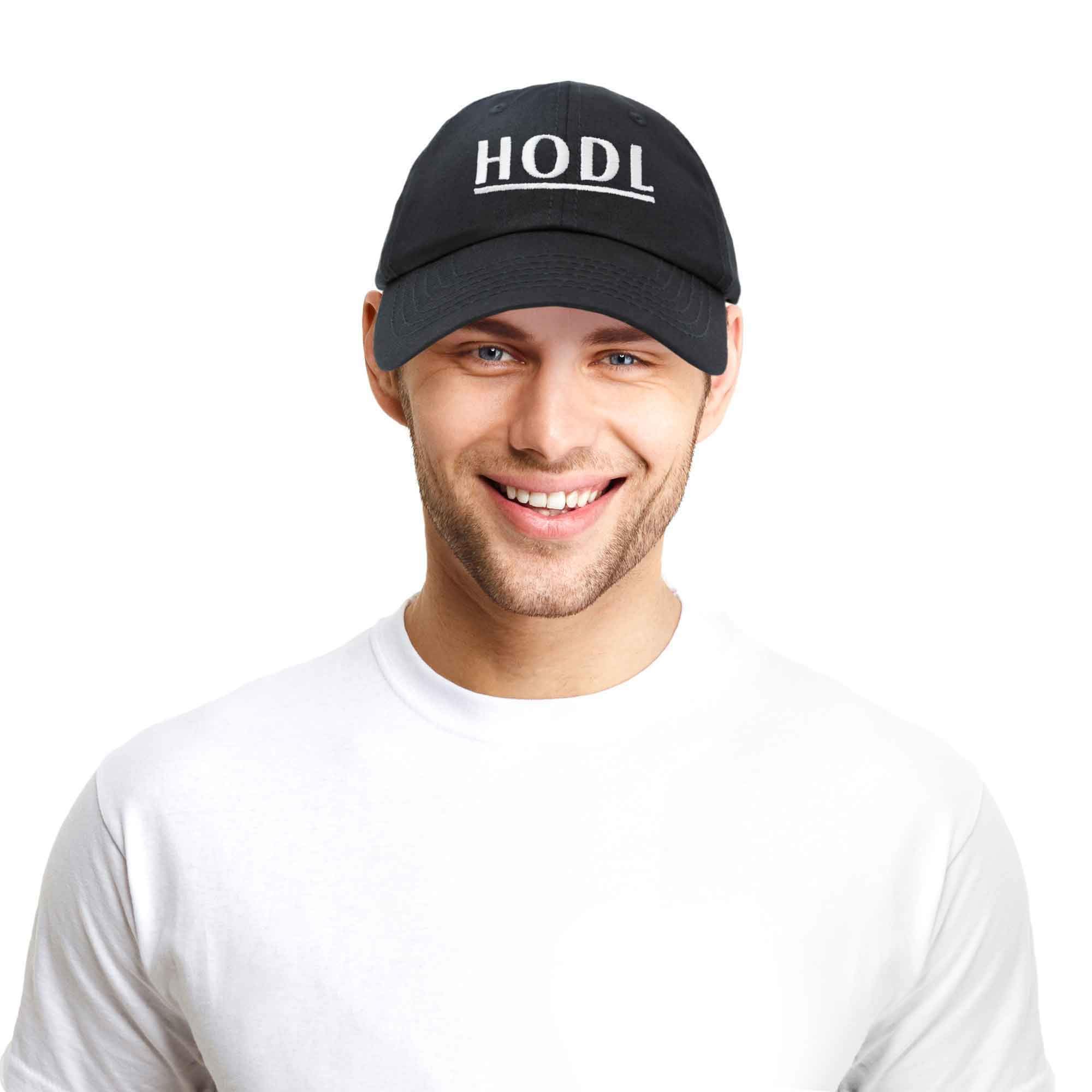 DALIX Cryptocurrency Hats HODL Dad Caps Blockchain Ethereum Bitcoin Litecoin Black