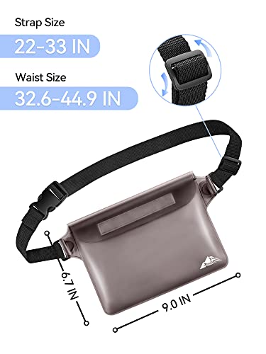 HEETA 2 Pack Waterproof Pouch, Screen Touch Sensitive Waterproof Dry Bag with Adjustable Waist Strap | Keep Your Phone and Valuables Dry | for Swimming Kayaking Boating Fishing Beach Diving Surfing