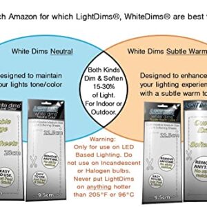 LightDims White Dims Self Adhesive Dimming/Softening Sheets for Harsh LED Lights Medium Size (2 Sheets) Neutral Color & a Free Mystery Gift Sheet (3 Sheets Total). Packaging May Vary