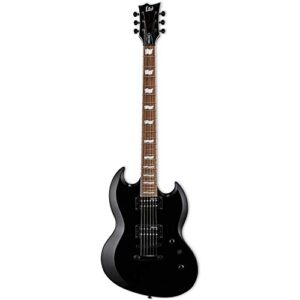 esp ltd viper-201b baritone electric guitar, black