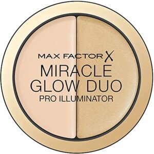 max factor miracle glow duo pro illuminator highlighter 10 light, 11g