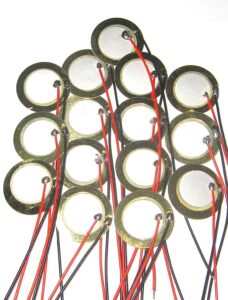 yqboom 15pcs 20mm piezo discs with leads mic drum trigger acoustic pickup cbg guitar