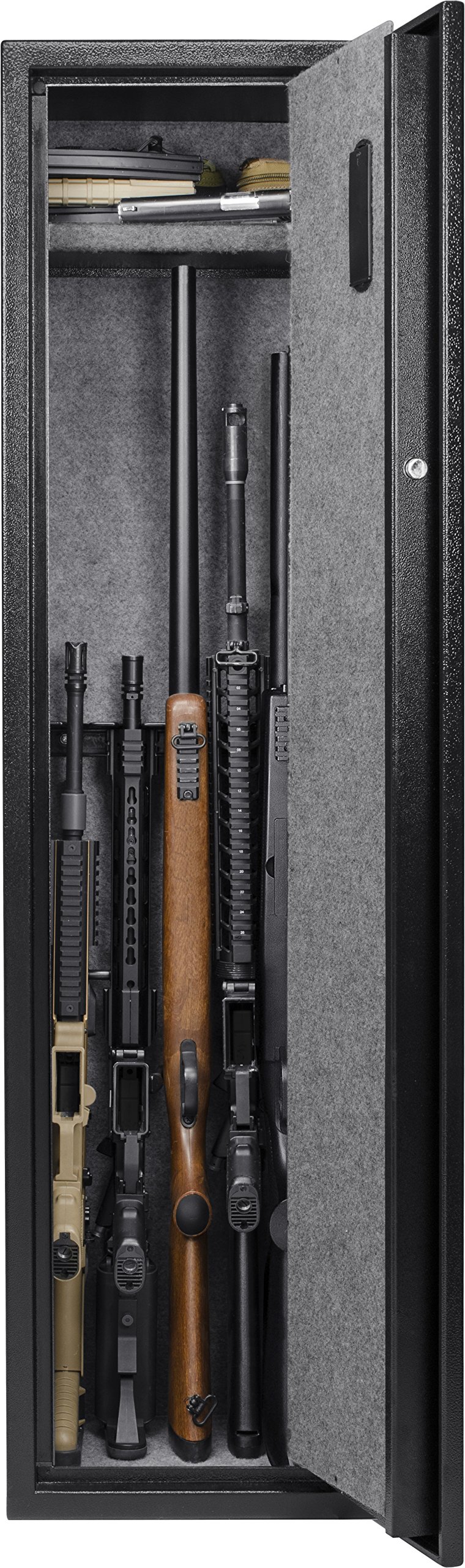 BARSKA New Large Quick Access Biometric Rifle Gun Safe Cabinet (13 in x 13 in x 52.25 in)