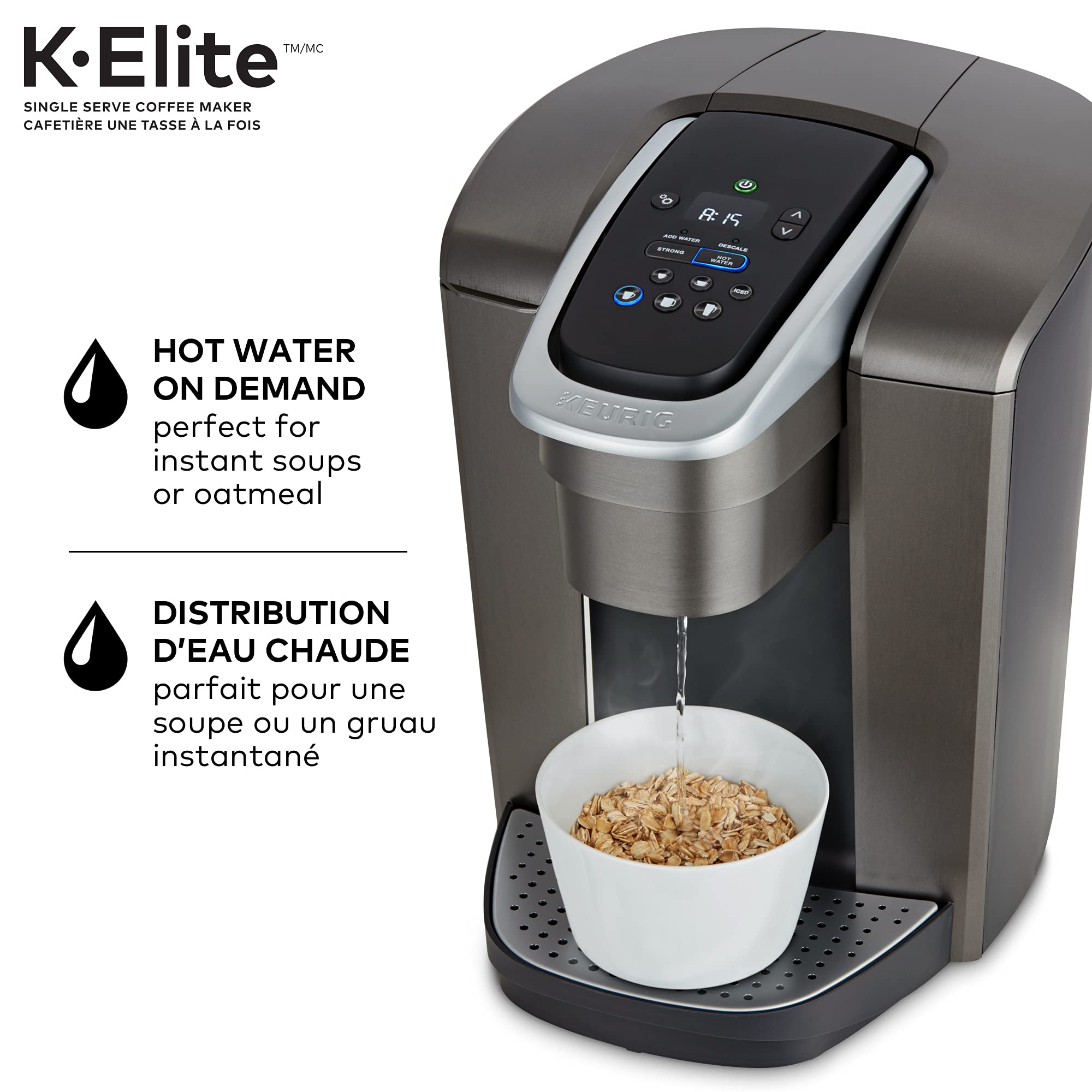 Brushed Slate Hot Beverage K-Elite Dispenser