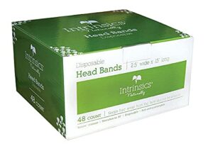 intrinsics intrinsics disposable head bands - 2.5" wide x 15" long - 48 count