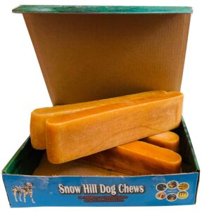 snow hill himalayan yak cheese dog chews monster/xxl 2 lbs long lasting, protein-rich golden cheese bone treats - himalayas, nepal