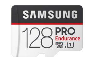 samsung pro endurance 128gb 100mb/s (u1) microsdxc memory card with adapter (mb-mj128ga/am)