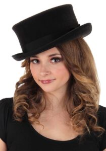 elope john bull vintage steampunk low profile black top hat standard