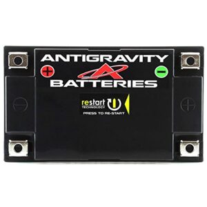 Antigravity ATZ-10-RS Lithium Ion Battery with BMS and Re-Start Technology - 360cca 2.3 Pounds 10Ah Lightweight Motorcycle Battery - Replaces YTZ10S - YTZ12 - YTZ14 - YTX9 - YTX7A-BS - YT12A-BS