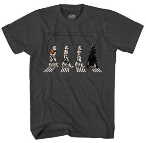 star wars death star road stormtrooper crossing t-shirt (xxl, charcoal heather)