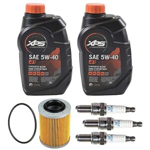 sea doo spark 900 oil change kit w/filter o-ring & ngk spark plugs