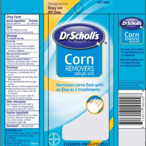 Dr. Scholl's Corn Removers Cushions & Medicated Discs - 9 ct, Pack of 6