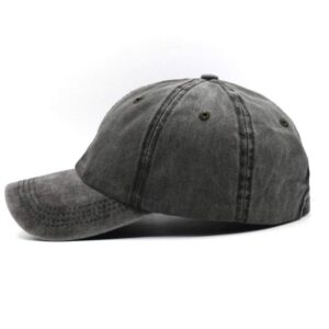 Unisex Vintage Washed Distressed Baseball Cap Twill Adjustable Dad Hat,G-black,One Size