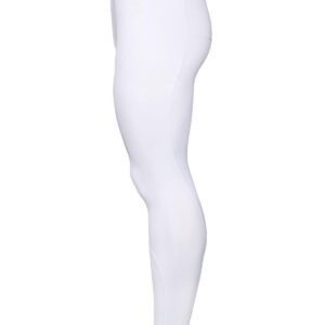 ARSUXEO Men's Compression Tights Running Pants Baselayer Legging K3 White Size Medium