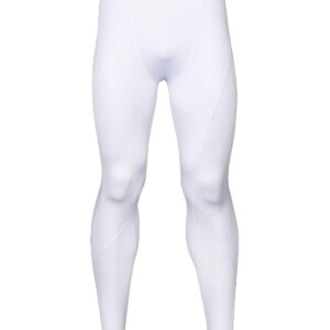 ARSUXEO Men's Compression Tights Running Pants Baselayer Legging K3 White Size Medium