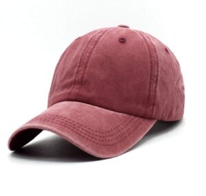 unisex vintage washed distressed baseball cap twill adjustable dad hat,c-burgundy,one size