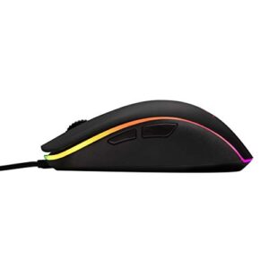 hyperx pulsefire surge - rgb wired optical gaming mouse, pixart 3389 sensor up to 16000 dpi, ergonomic, 6 programmable buttons, compatible with windows 10/8.1/8/7 - black