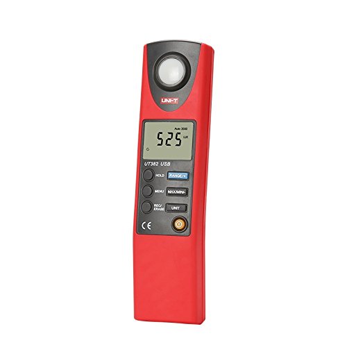 UNI-T UT382 Illuminometer Light Illumination Meter 20~20000 Lux 0~2000 Fc MAX/MIN Display Data Logging USB PC Software