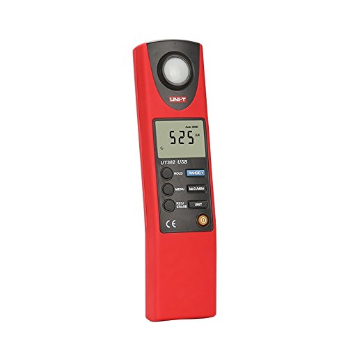 UNI-T UT382 Illuminometer Light Illumination Meter 20~20000 Lux 0~2000 Fc MAX/MIN Display Data Logging USB PC Software