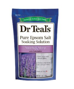 dr teal's pure epsom salt soaking solution with lavender - 1 lb bag