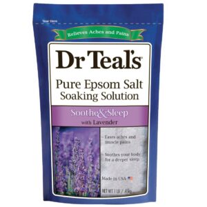 DR TEAL's Pure Epsom Salt Soaking Solution with Lavender - 1 lb bag