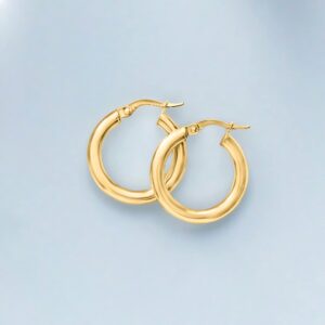 Ross-Simons Italian 3mm 18kt Yellow Gold Hoop Earrings