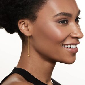 Ross-Simons 14kt Yellow Gold Ball Drop Threader Earrings