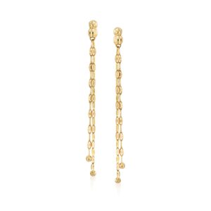 ross-simons 14kt yellow gold lumachina drop earrings