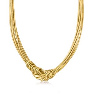 ross-simons italian flex knot necklace with 18kt gold over sterling clasp. 18 inches