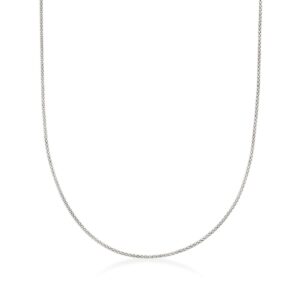 ross-simons 1mm 14kt white gold adjustable popcorn-chain necklace