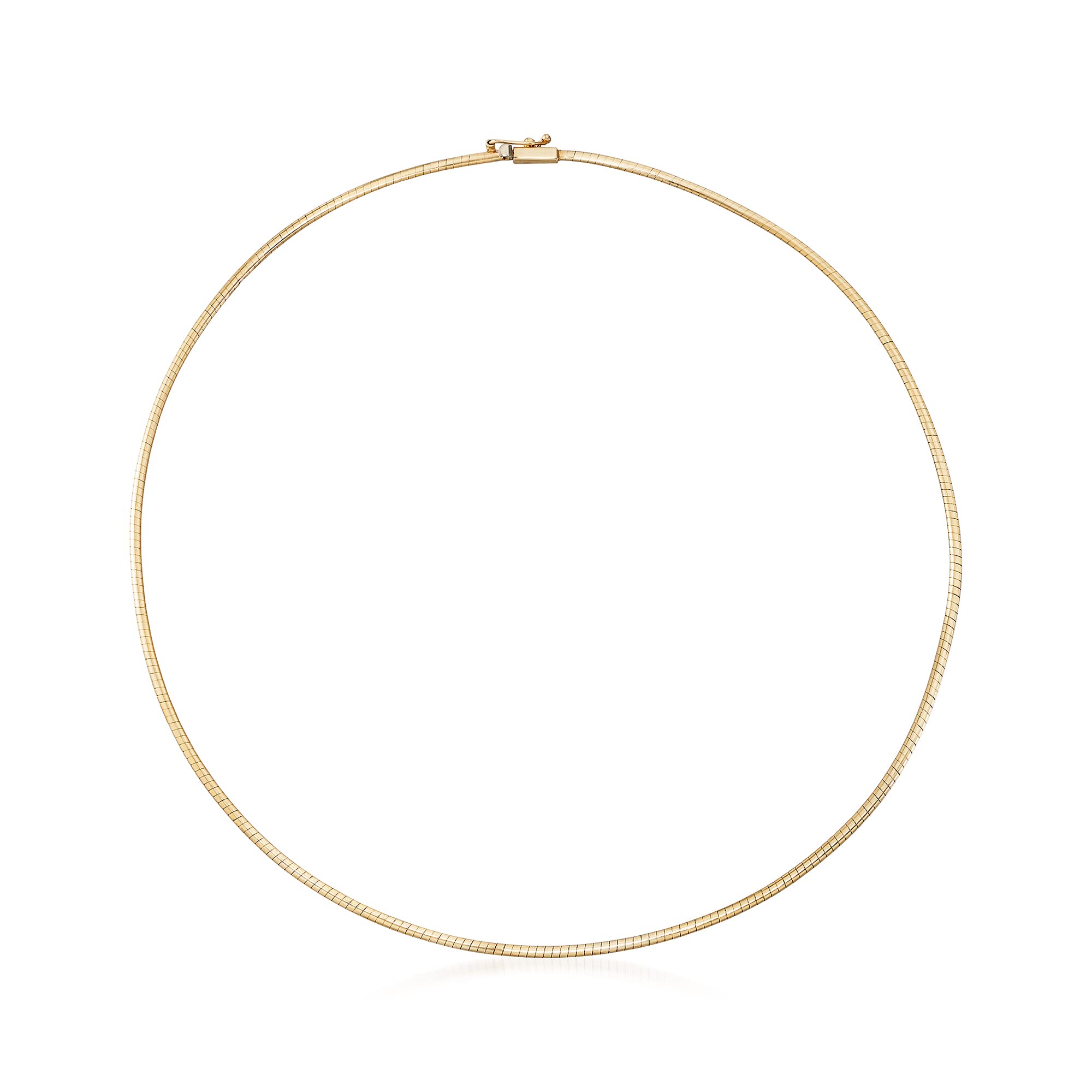 Ross-Simons Italian 2mm 14kt Yellow Gold Omega Necklace. 16 inches