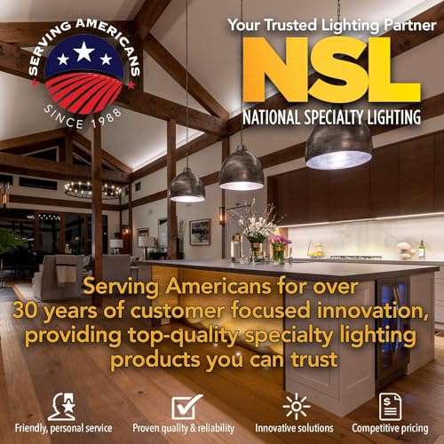 NSL LED Under Cabinet Lighting Dimmable Hardwired or Plugged-in Installation - 3 Color Temperature Slide Switch - Warm White (2700K), Soft White (3000K), Cool White (4000K) - 9 Inch White Finish