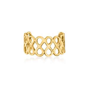 ross-simons 14kt yellow gold infinity single ear cuff