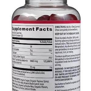 Amazon Basics Vitamin B12 3000 mcg Gummies, Normal Energy Production and Metabolism, Immune System Support, Raspberry, 100 Count (2 per serving) (Previously Solimo)