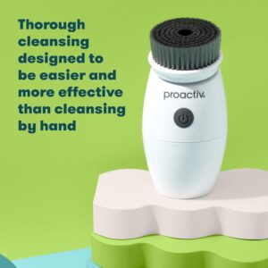 Proactiv Charcoal Facial Cleansing Brush - Spin Brush Exfoliator and Facial Scrubber With Charcoal-Infused Bristles For Deep Skin Cleansing - Water Resistant