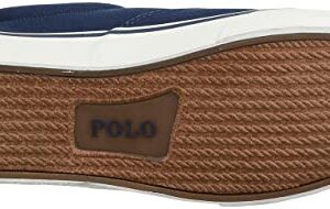 POLO RALPH LAUREN Men's Thorton Low Top Sneakers, Navy, Blue, 10.5 Medium US