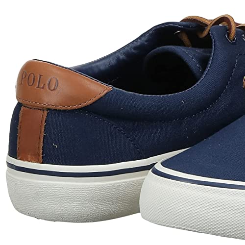 POLO RALPH LAUREN Men's Thorton Low Top Sneakers, Navy, Blue, 10.5 Medium US