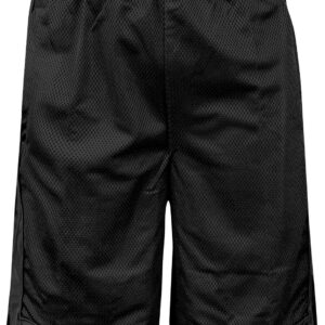 Shaka Wear Men's Basketball Shorts – Mesh Workout Gym Sports Active Running Athletic Pants with Pockets Regular Big Black BM1702_1X