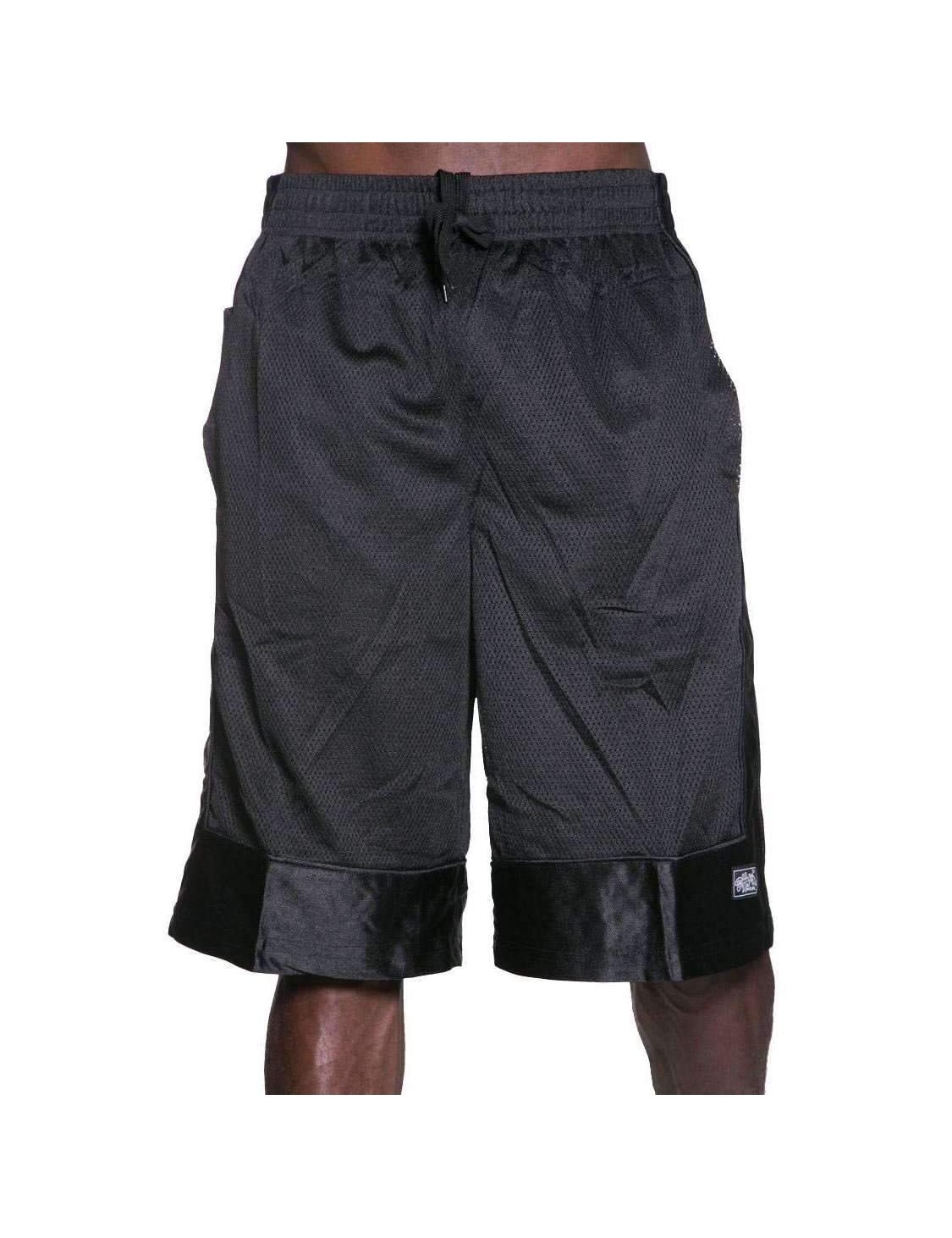 Shaka Wear Men's Basketball Shorts – Mesh Workout Gym Sports Active Running Athletic Pants with Pockets Regular Big Black BM1702_1X