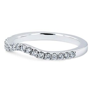 Kobelli Diamond Wedding Band Curved 1/5 CTW 14k White Gold, 5.5