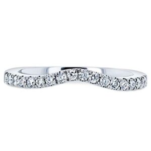 Kobelli Diamond Wedding Band Curved 1/5 CTW 14k White Gold, 5.5