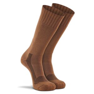 foxriver mens lightweight military mid-calf socks tactical boot lt wt 6070, coyote brown, large us