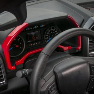 voodonala red dashboard trim for 2015 2016 2017 2018 2019 2020 ford f150 f250 f350 super duty(red,3pcs)