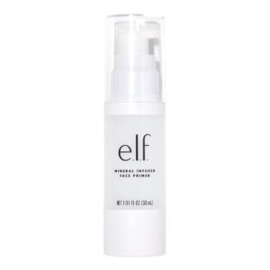 e.l.f. mineral infused face primer, primer for a smooth foundation base, fills in fine lines & refines complexion, vegan & cruelty-free, large